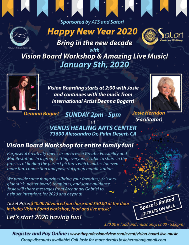 Bring in the new decade with Vision Board workshop and amazing live ...